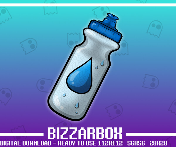 ArtStation - Twitch Emote: Hydrate Bottle Drop | Artworks