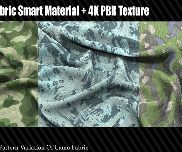 ArtStation - 50 Camo Fabric Smart Material + 4K PBR Texture | Game Assets