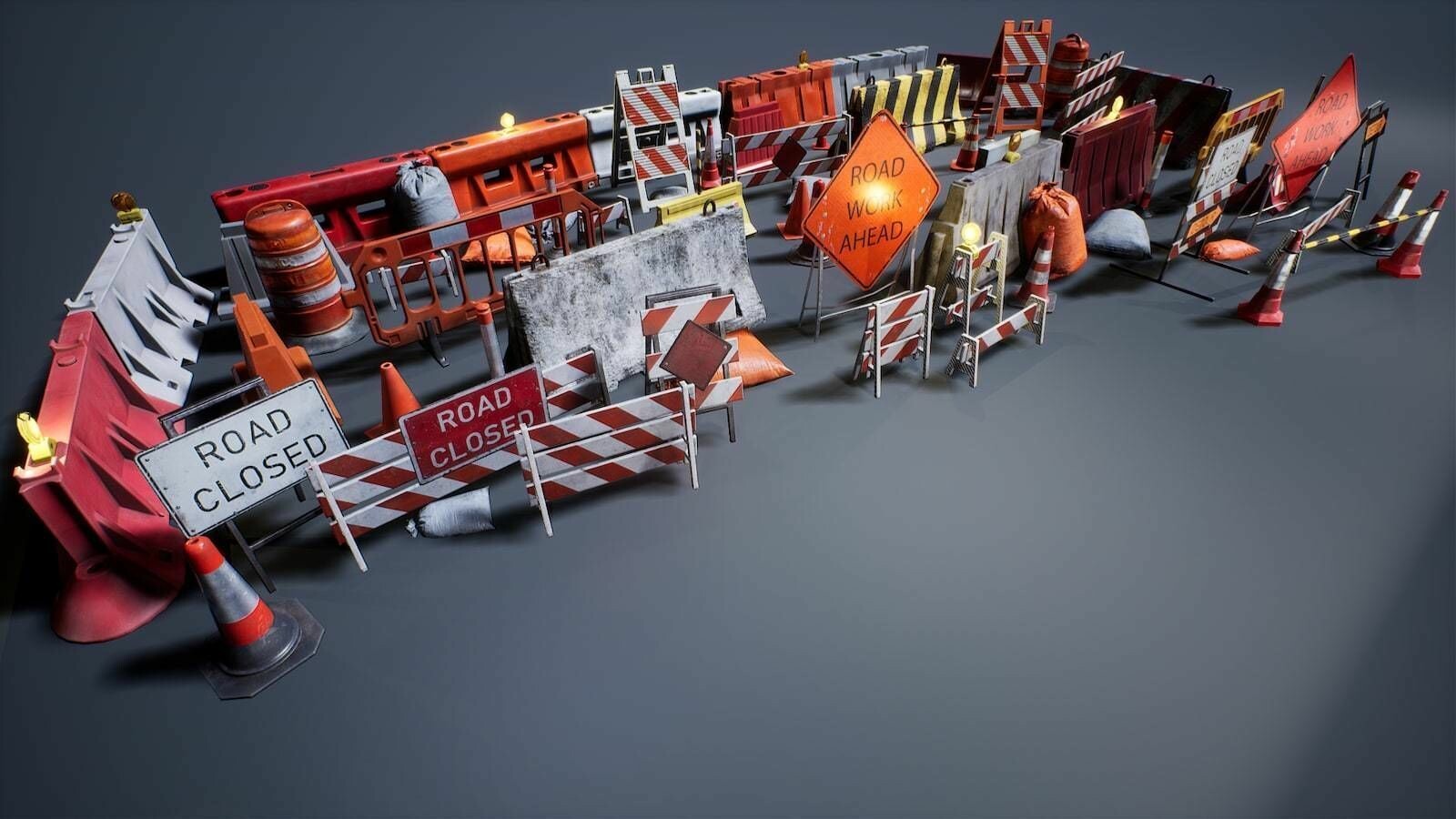 ArtStation - Barriers and Barricades | Game Assets