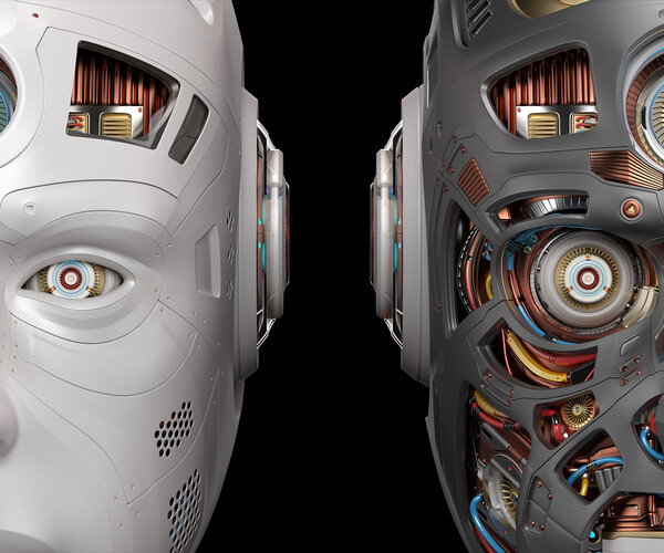 ArtStation - Sci - Fi Robot Head 2 - 3D Model | Resources