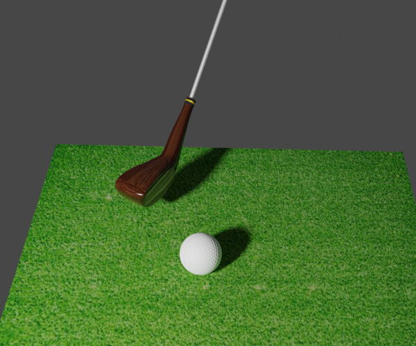 ArtStation - Golf Club and Ball Low-poly 3D model | Game Assets