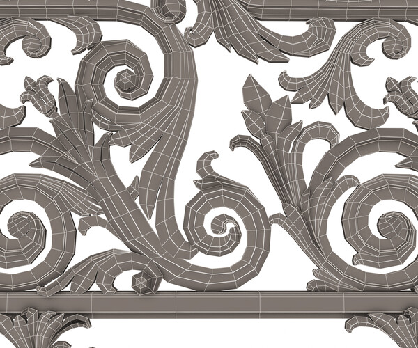 ArtStation - Classic İron Railing 01 | Resources