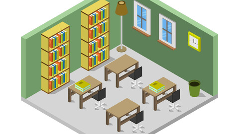 ArtStation - Isometric library | Artworks
