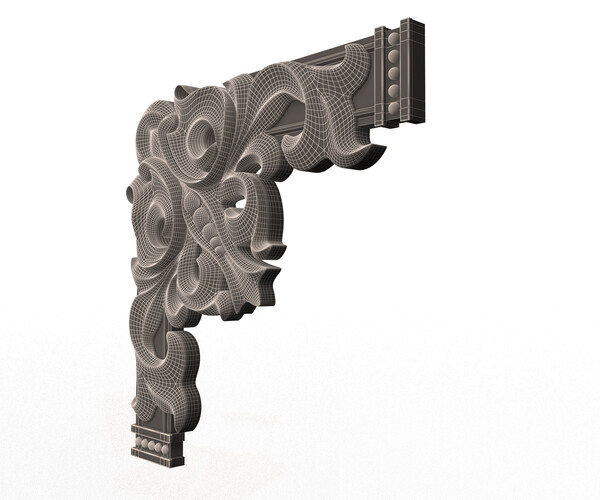 ArtStation - Corner Carved Plaster Molding Decoration 04 | Resources