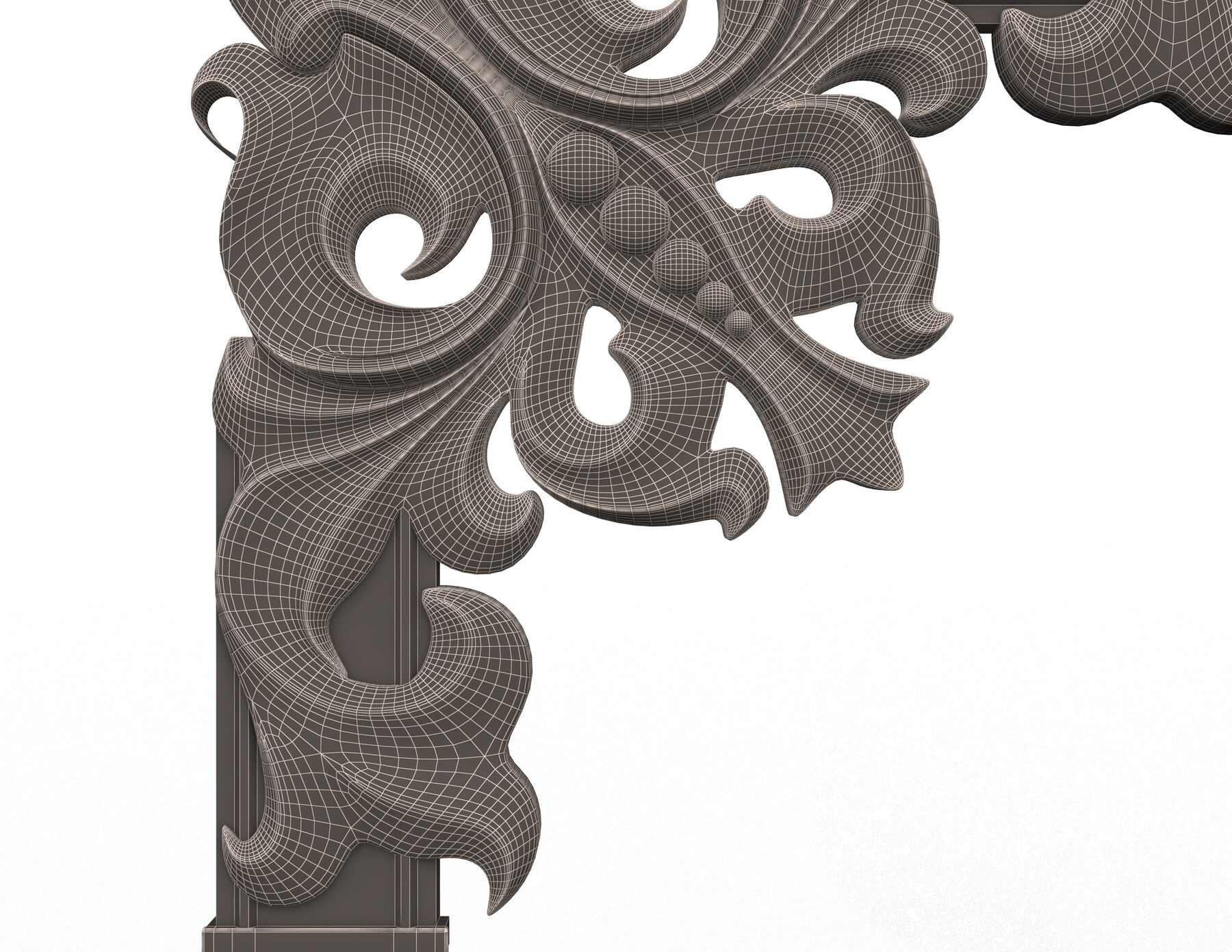 ArtStation - Corner Carved Plaster Molding Decoration 04 | Resources