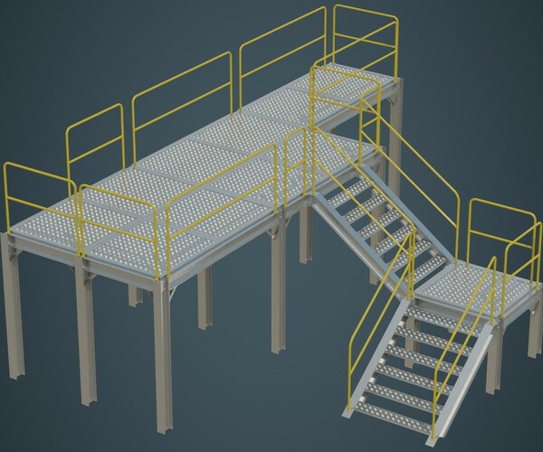 ArtStation - Industrial Platform 1A | Game Assets