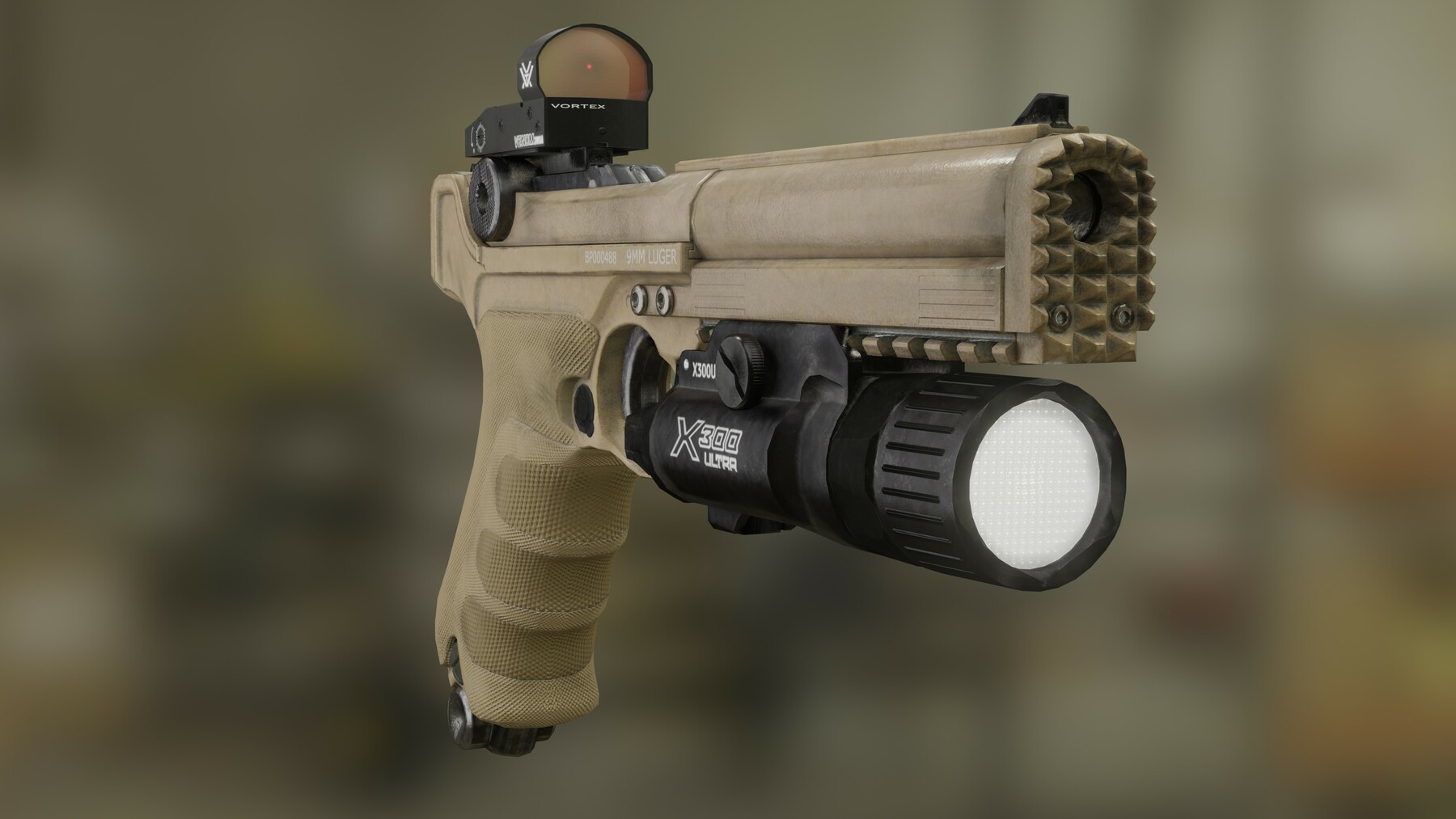 ArtStation - Luger P08 Desert Tacticool | Game Assets