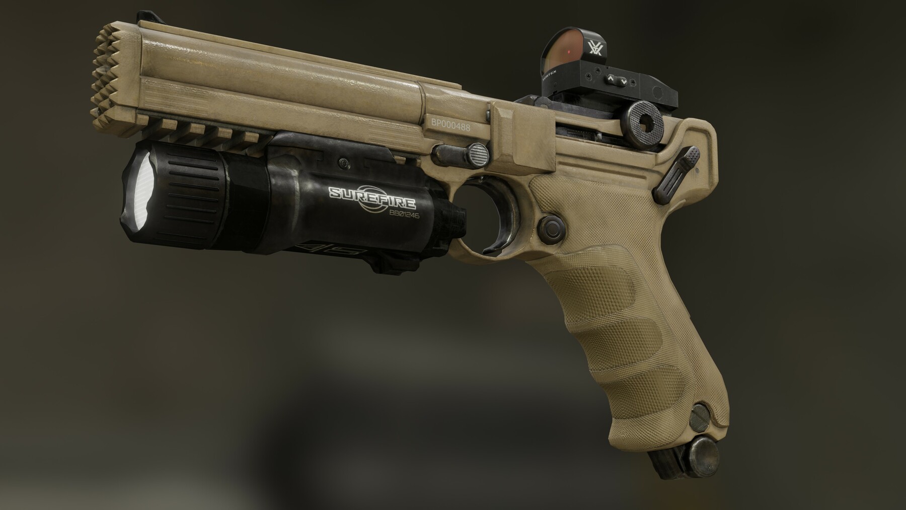 ArtStation - Luger P08 Desert Tacticool | Game Assets