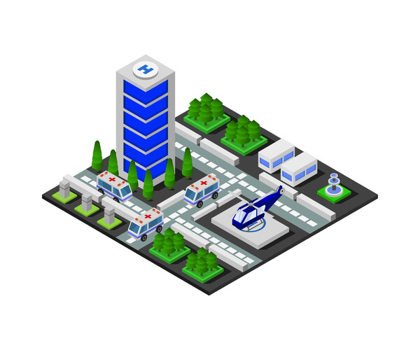 ArtStation - Isometric hospital | Artworks
