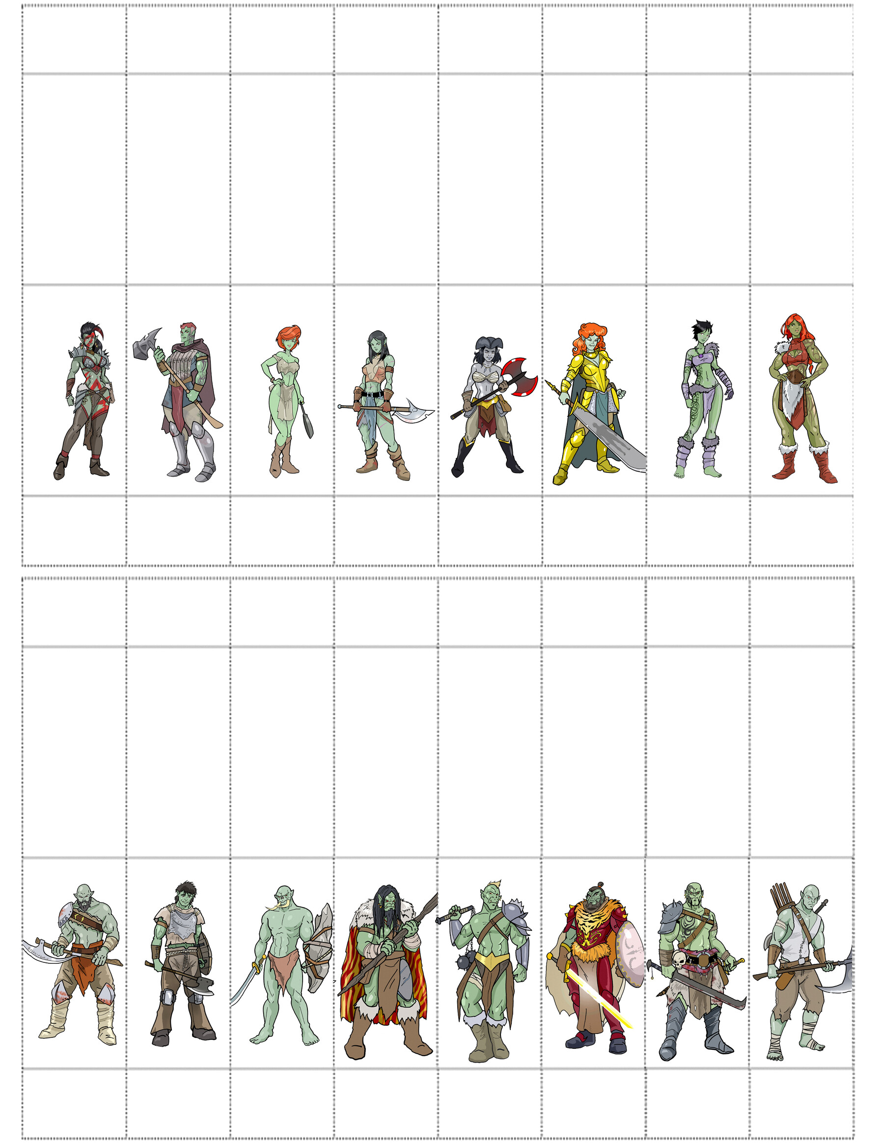 ArtStation - Orc/ Half Orc Minis | Game Assets