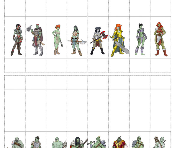 ArtStation - Orc/ Half Orc Minis | Game Assets