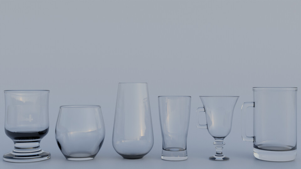 ArtStation - Glass cups 24 piece collection | Resources