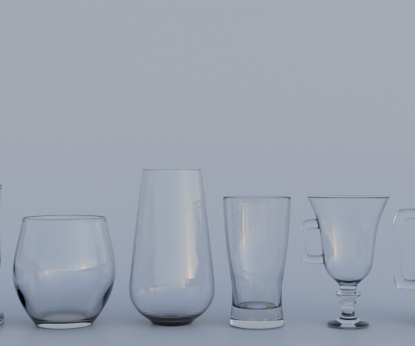 ArtStation - Glass cups 24 piece collection | Resources