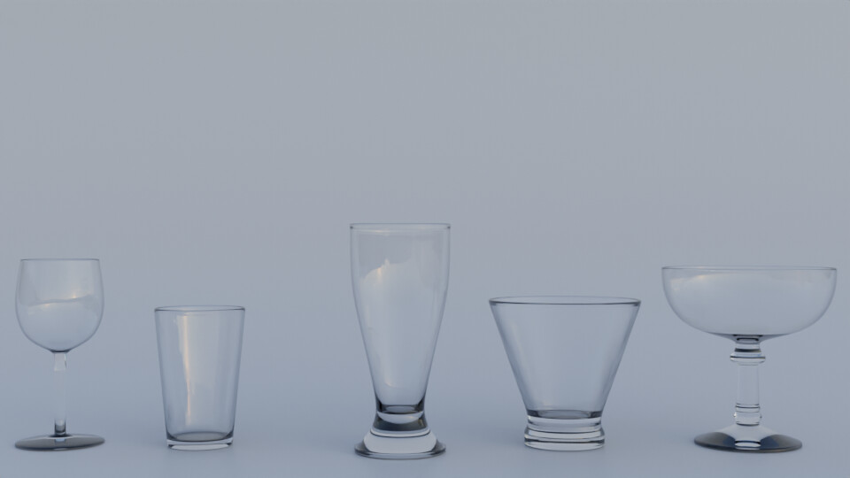 ArtStation - Glass cups 24 piece collection | Resources