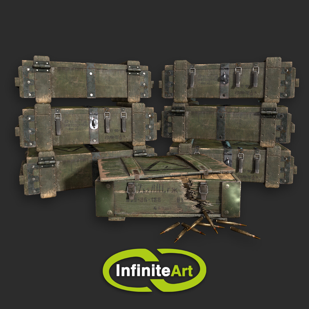 ArtStation - Army Weapons Transport Box | Game Assets