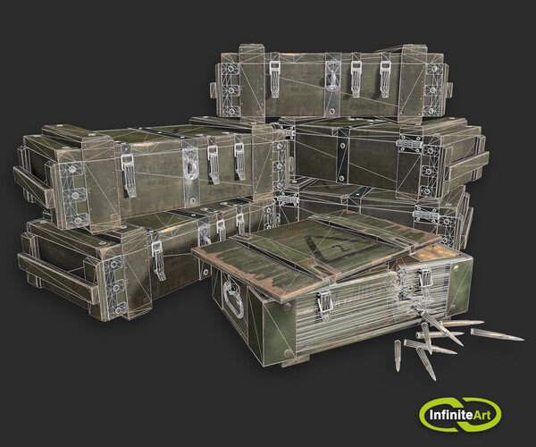 ArtStation - Army Weapons Transport Box | Game Assets