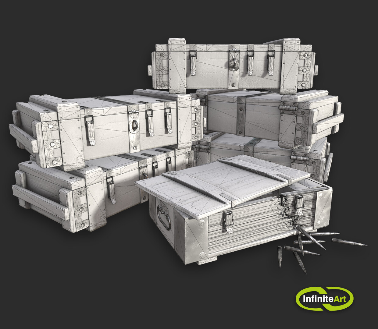 ArtStation - Army Weapons Transport Box | Game Assets