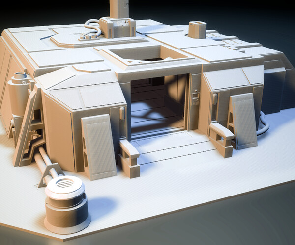 ArtStation - Sci-Fi RPG House with Interior (2017) | Resources