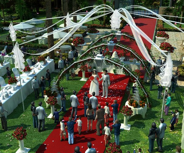 ArtStation - Wedding scene set 01 | Resources