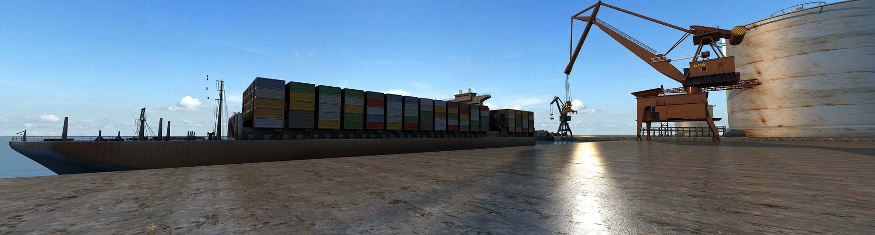 ArtStation - Dock warehouse loading and unloading crane | Resources