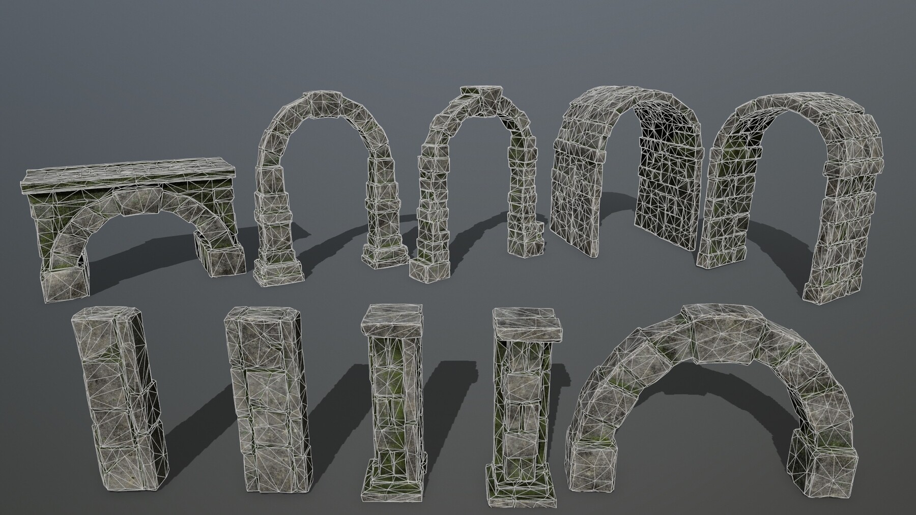 ArtStation - ruin set | Game Assets