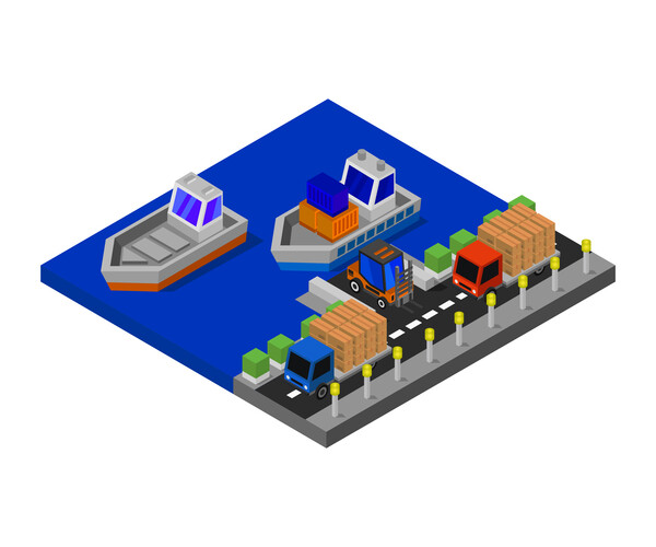 ArtStation - Isometric port | Artworks