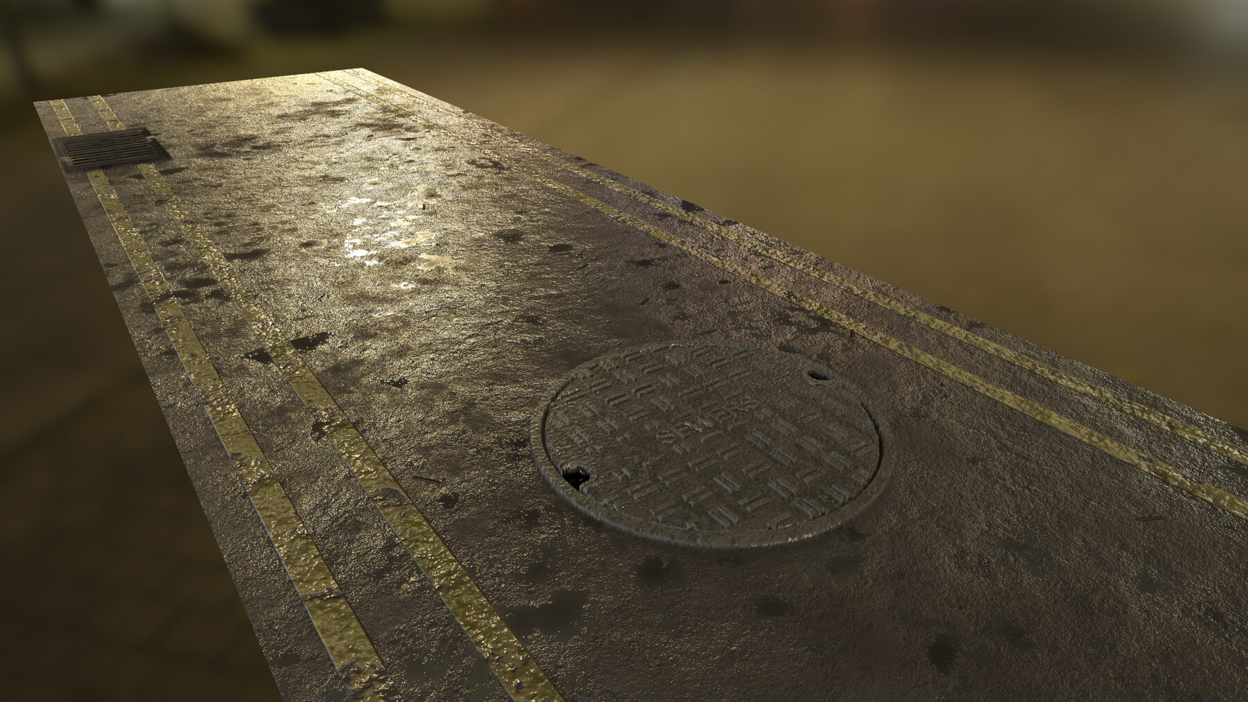 ArtStation - Alley Way Floor Material - Substance Designer | Game Assets