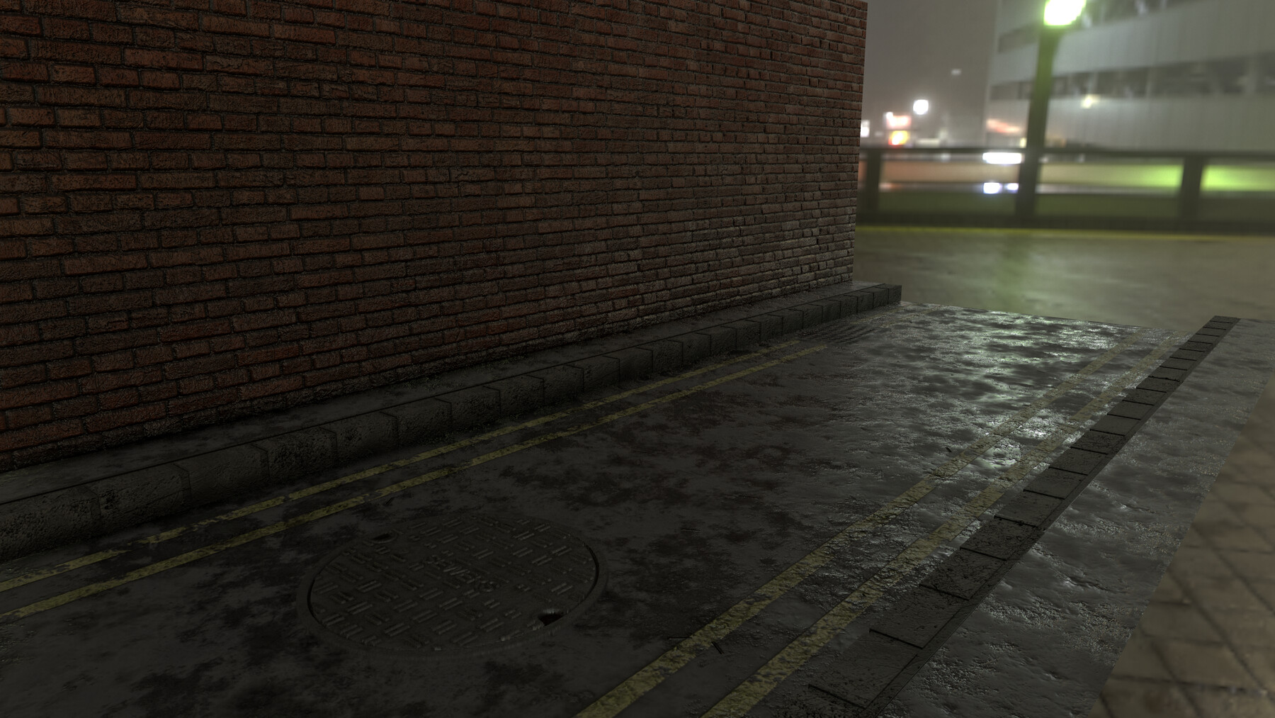 ArtStation - Alley Way Floor Material - Substance Designer | Game Assets