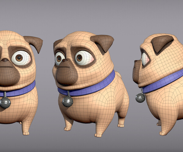 ArtStation - Cartoon character pug | Game Assets