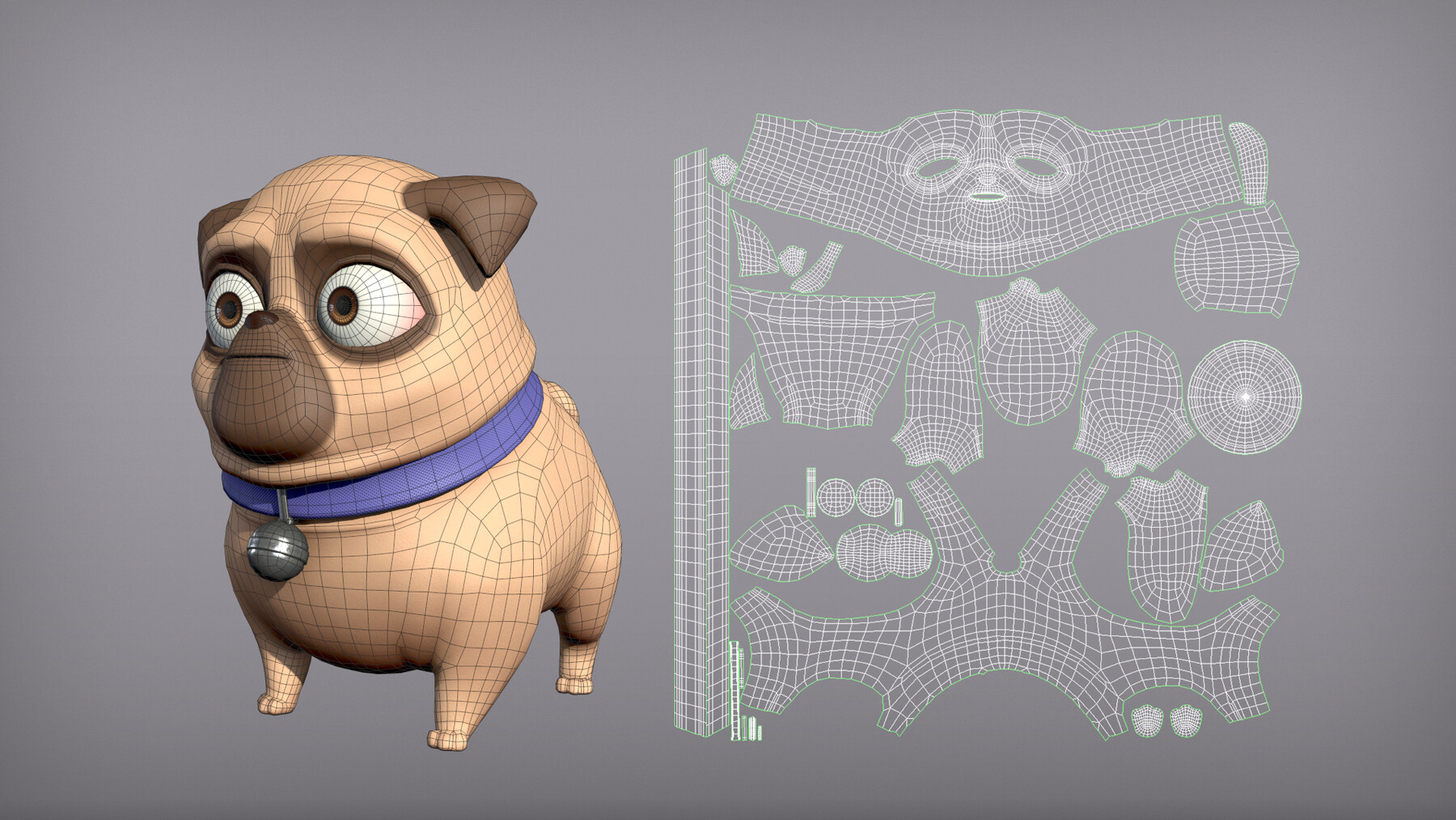 ArtStation - Cartoon character pug | Game Assets