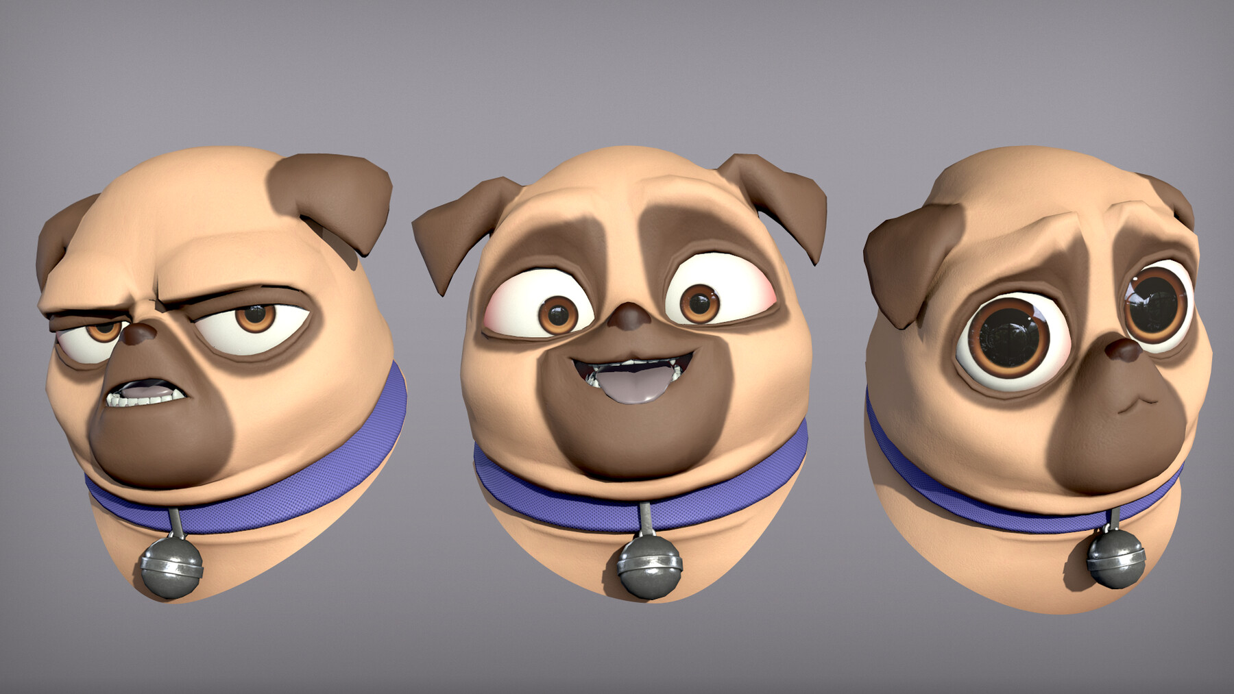ArtStation - Cartoon character pug | Game Assets