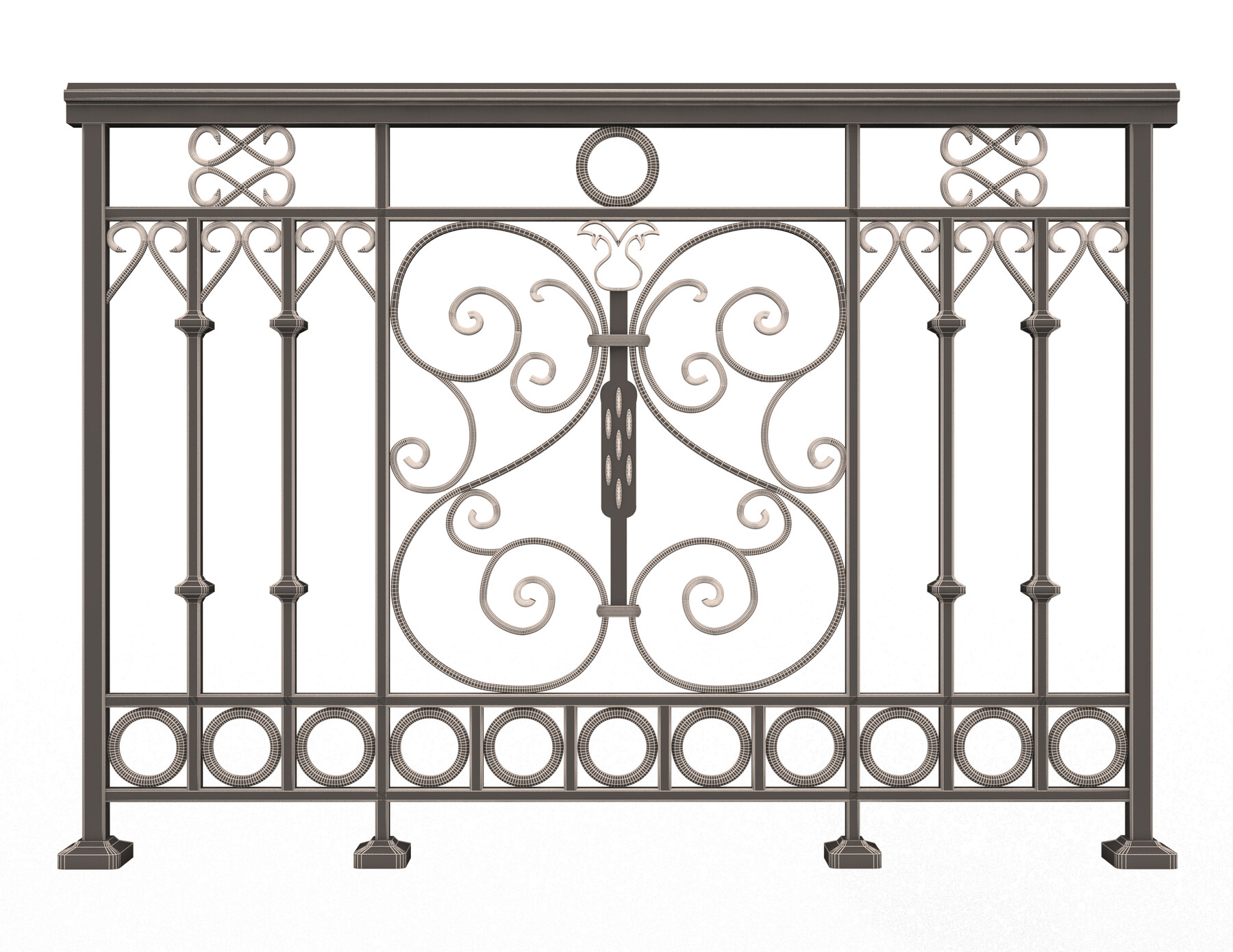 ArtStation - Forging Iron Forged Balcony Railing 08 | Resources