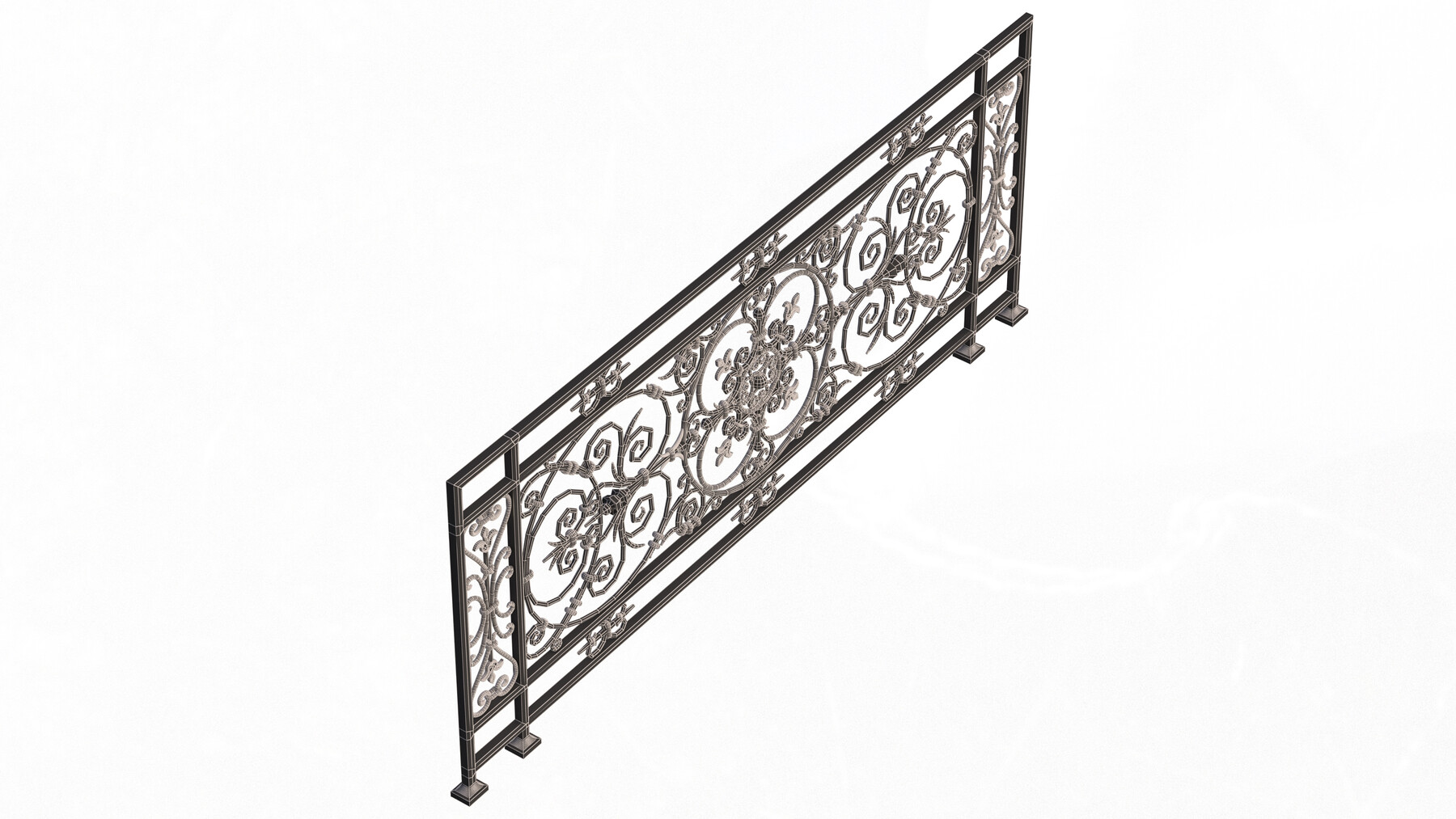 ArtStation - Forging Iron Forged Balcony Railing Baroque | Resources