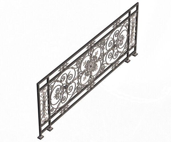 ArtStation - Forging Iron Forged Balcony Railing Baroque | Resources