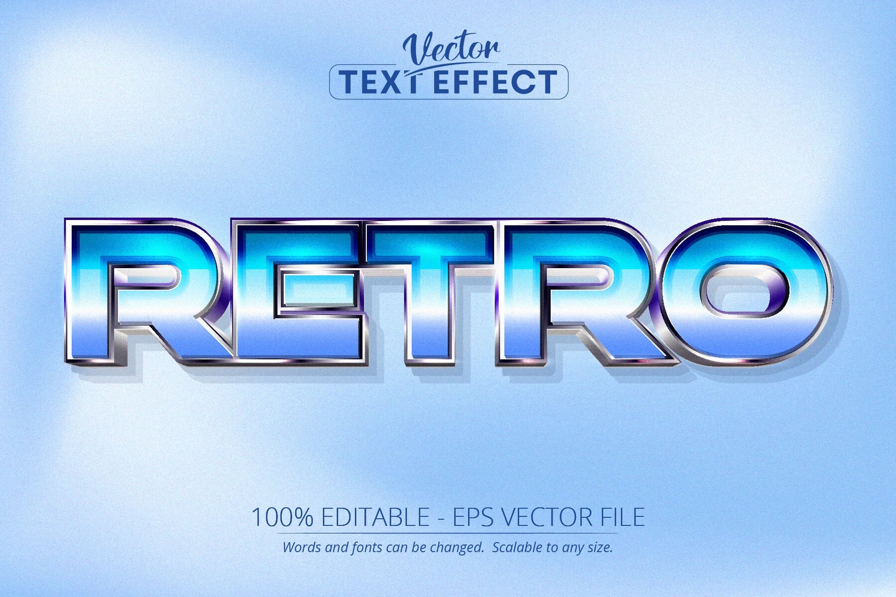 ArtStation - Retro text, 80s grain gradient color style editable text ...