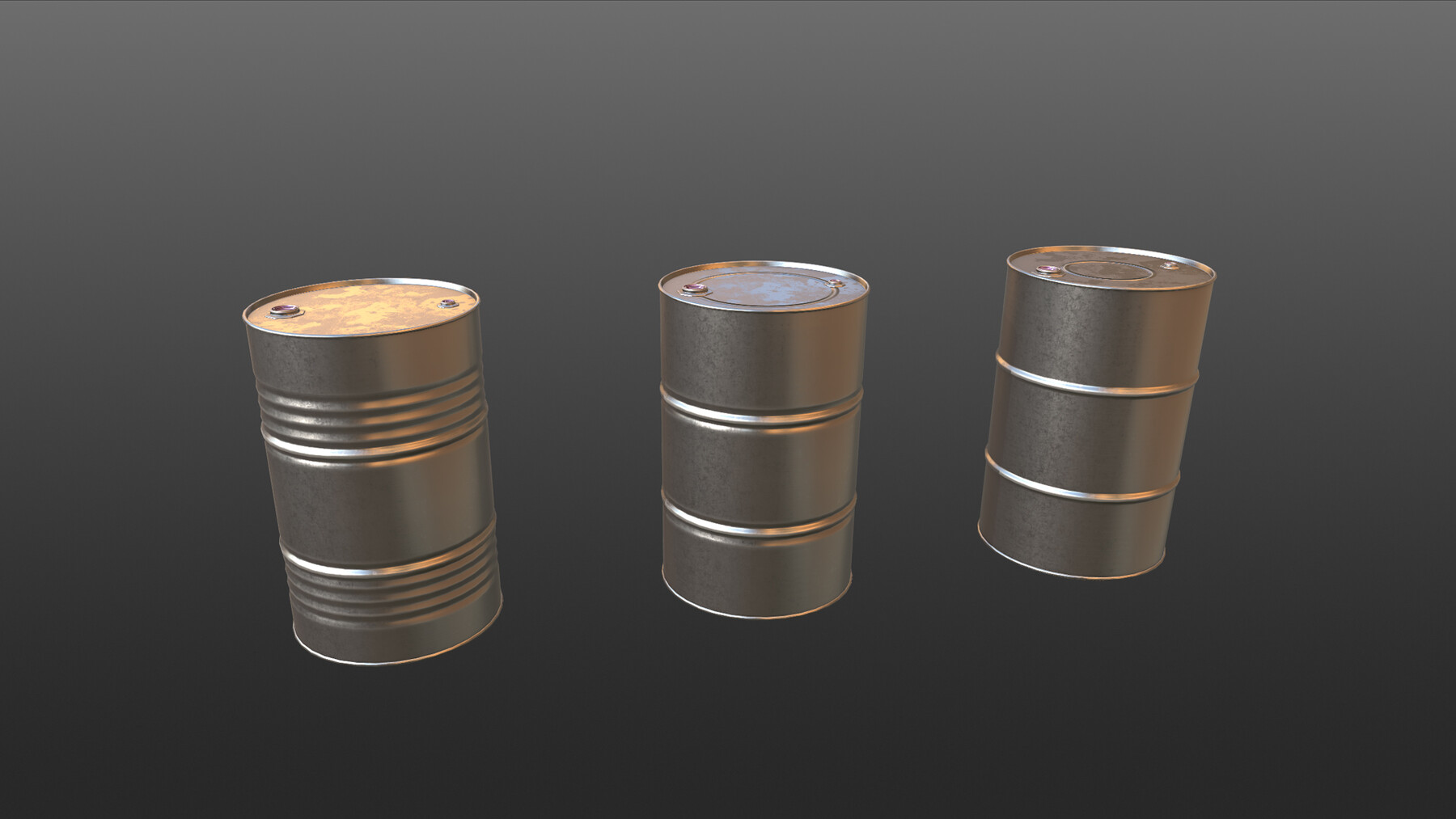 ArtStation - Cargo Iron Barrels 200L Steel | Game Assets