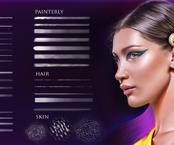 ArtStation - Portrait Brushes for Photoshop | Brushes