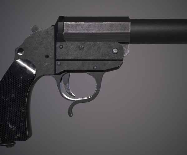 ArtStation - LP34 Flare gun Leuchtpistole 34 | Game Assets