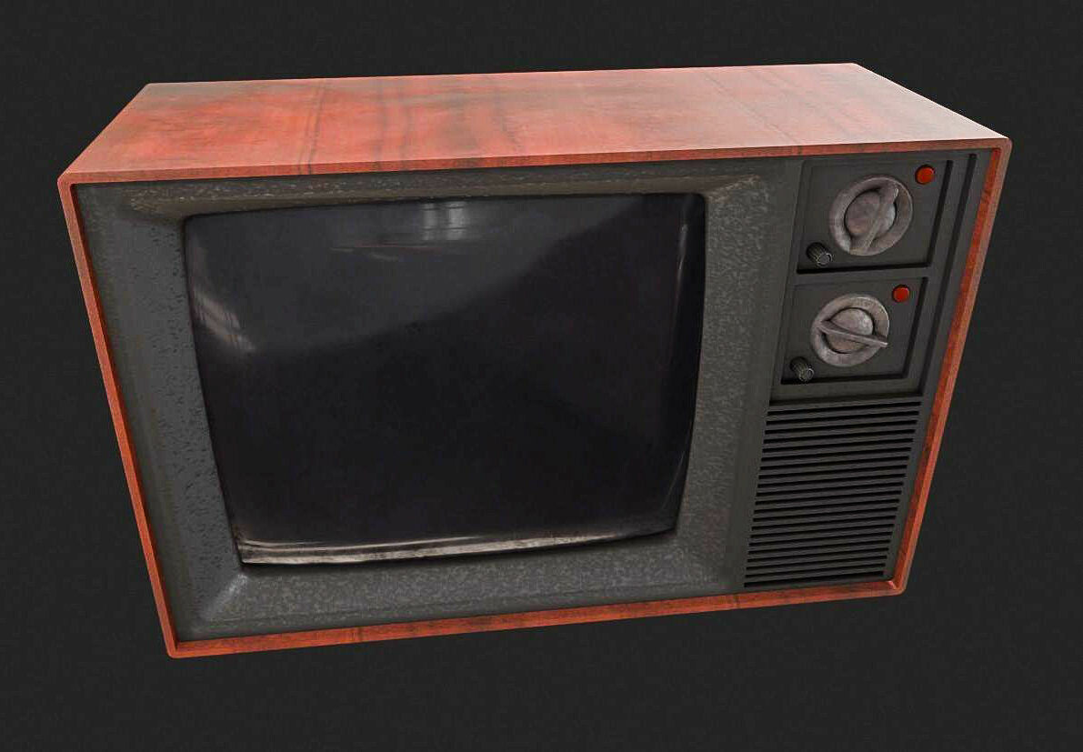 ArtStation - CRT TV 3D Model (Type 2) | Game Assets