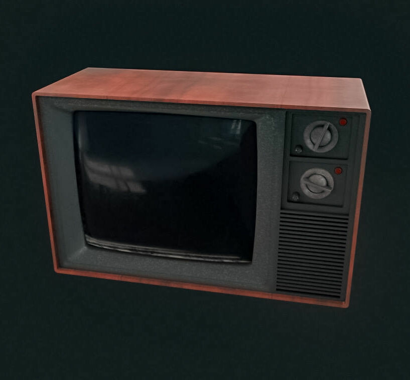 ArtStation - CRT TV 3D Model (Type 2) | Game Assets