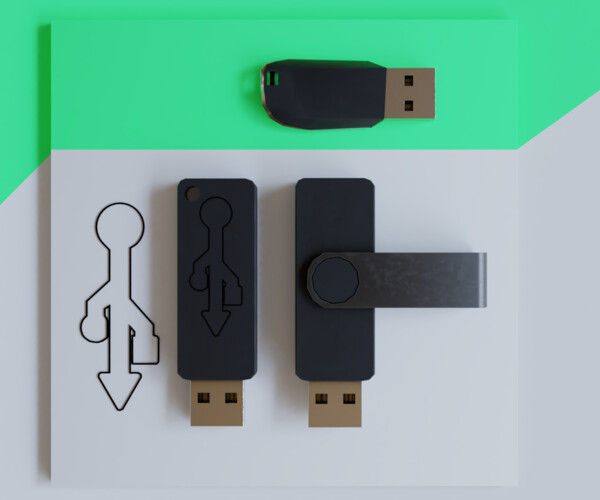 ArtStation - Usb Flash Drive - Low Poly | Game Assets