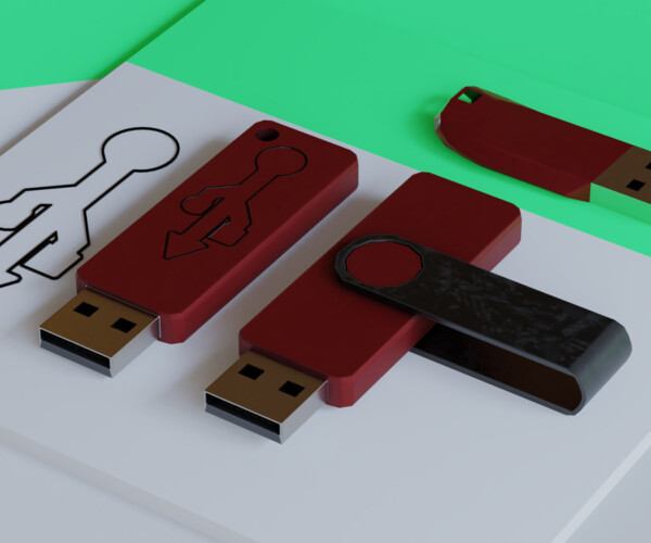 ArtStation - Usb Flash Drive - Low Poly | Game Assets