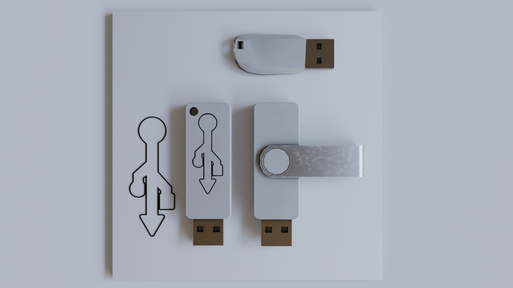 ArtStation - Usb Flash Drive - Low Poly | Game Assets