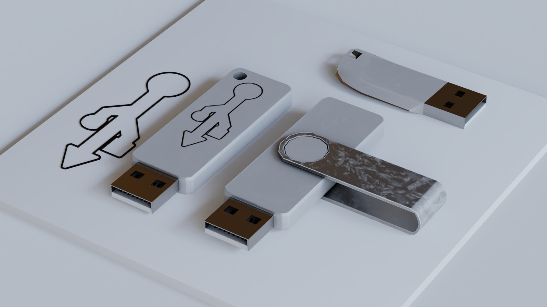 ArtStation - Usb Flash Drive - Low Poly | Game Assets