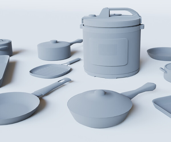 ArtStation - Cookware Set - Low Poly | Game Assets