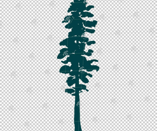 ArtStation - CONIFER SILHOUETTE CUTOUT - Traditional painting pack - 60 ...