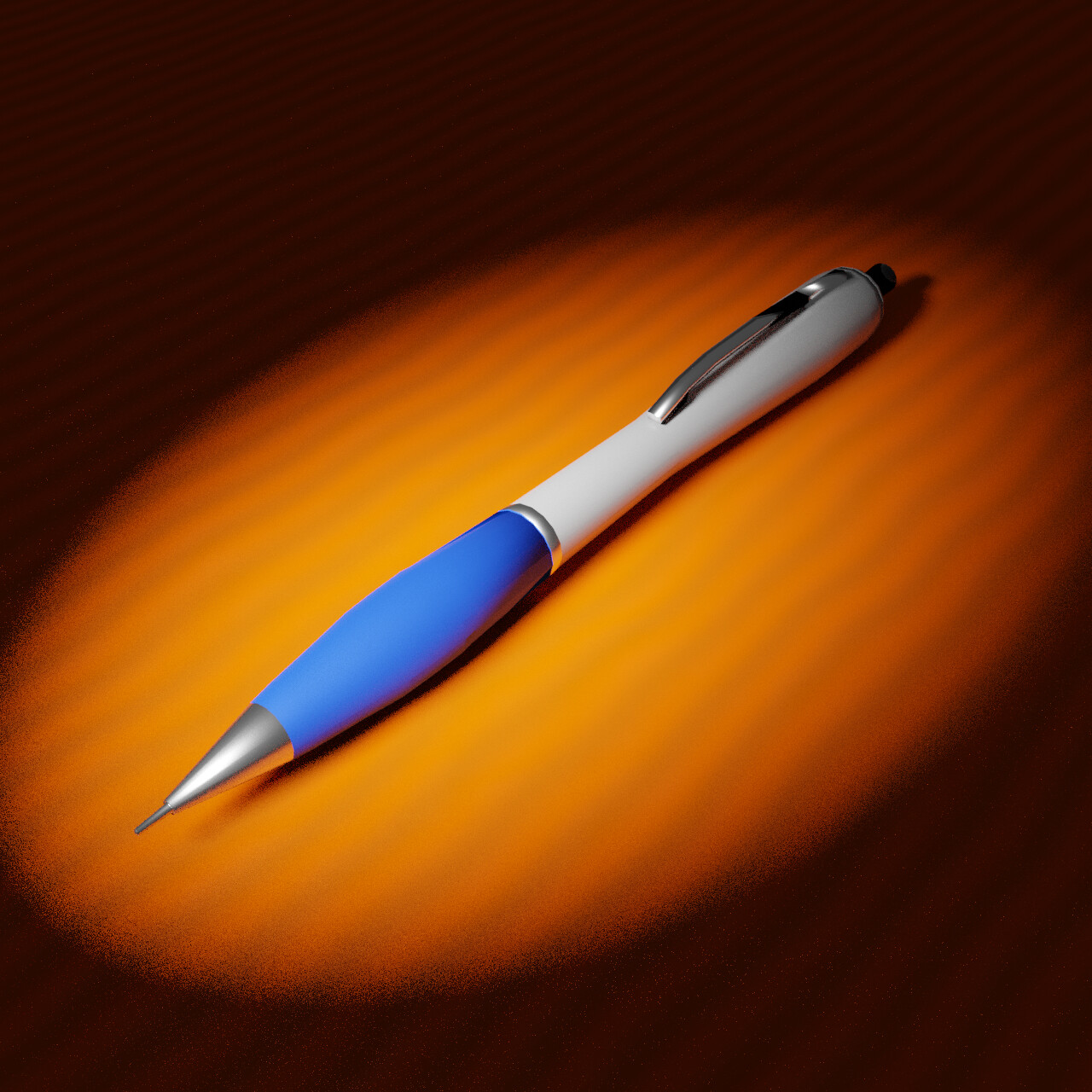 ArtStation - Pen. Silver and blue. Low Poly 3D model. | Resources