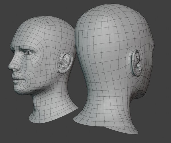 ArtStation - Male Head Base V3 | Resources