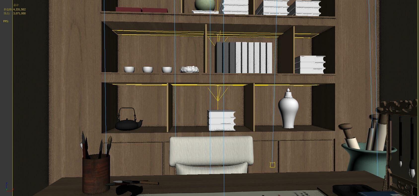 ArtStation - Panorama Antique Chinese Style Study Room 01 | Resources