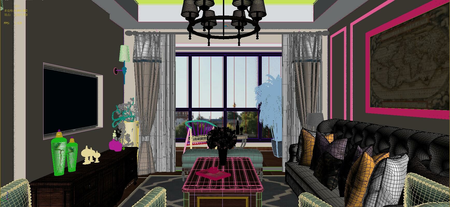 ArtStation - c American Style Living Room Restaurant Space 04 | Resources